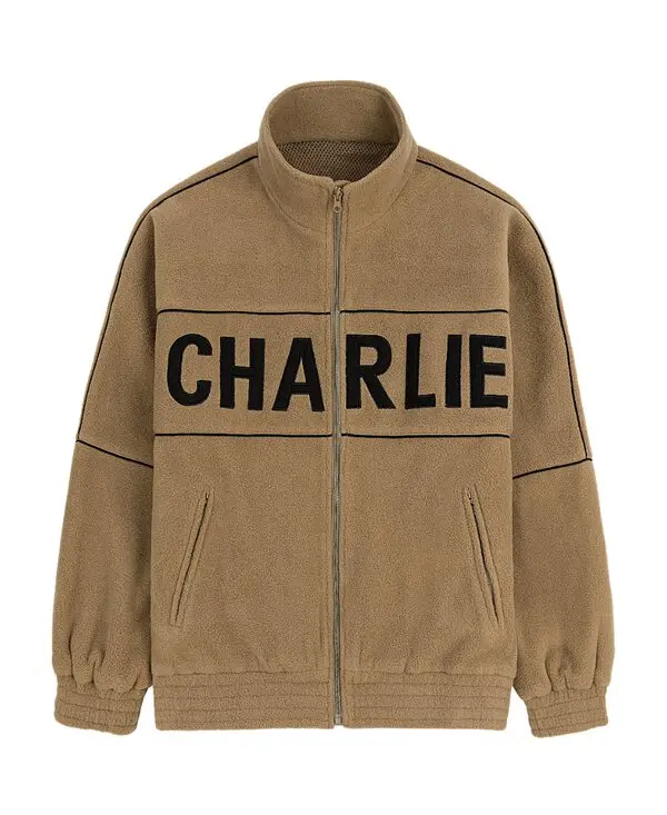 CHARLIE LUCIANO Stand Collar Logo Embroidered Jacket