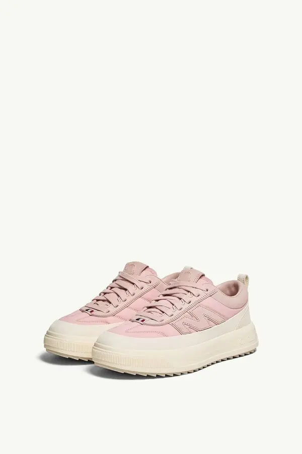 Moncler Nubuck Suede Trainers - Pink