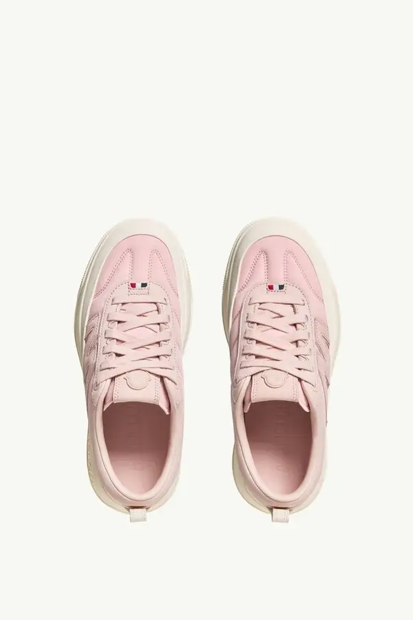 Moncler Nubuck Suede Trainers - Pink