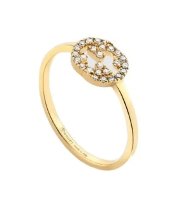 Gucci Interlocking Diamond 18k Ring - Yellow