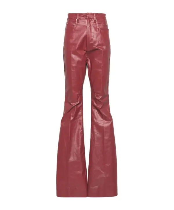 Rick Owens Lido Bolan High-waist Bootcut Trousers - Red