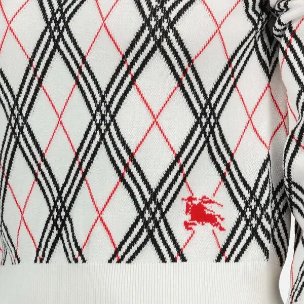 Burberry Checked Knit Jumper