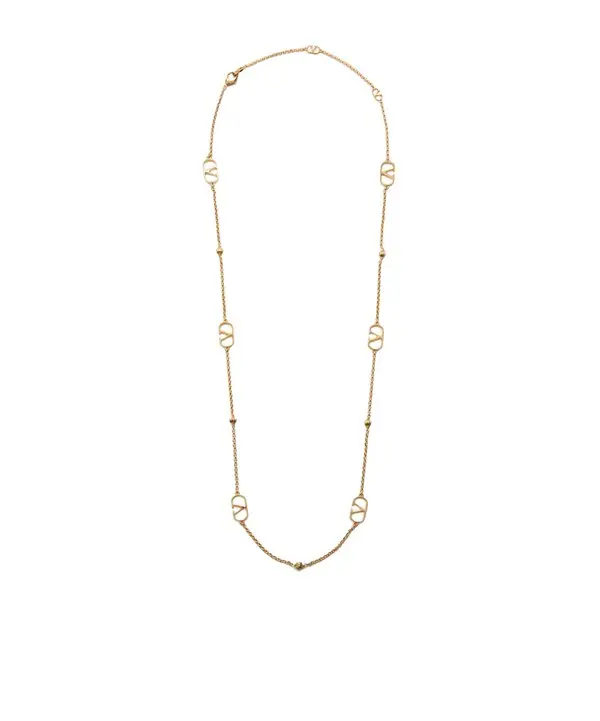 Valentino Garavani Vlogo Signature Chain Necklace - Golden
