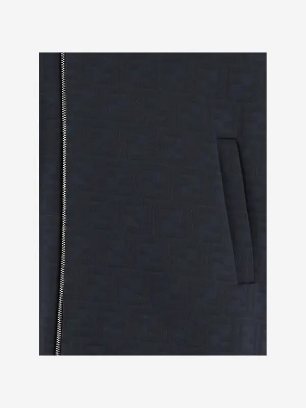 Fendi Monogram Printed Zipped Sweatshirt - Black