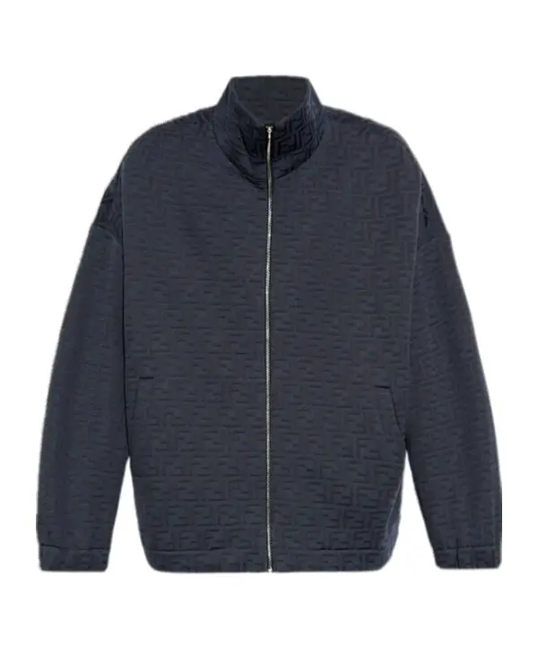Fendi Monogram Printed Zipped Sweatshirt - No