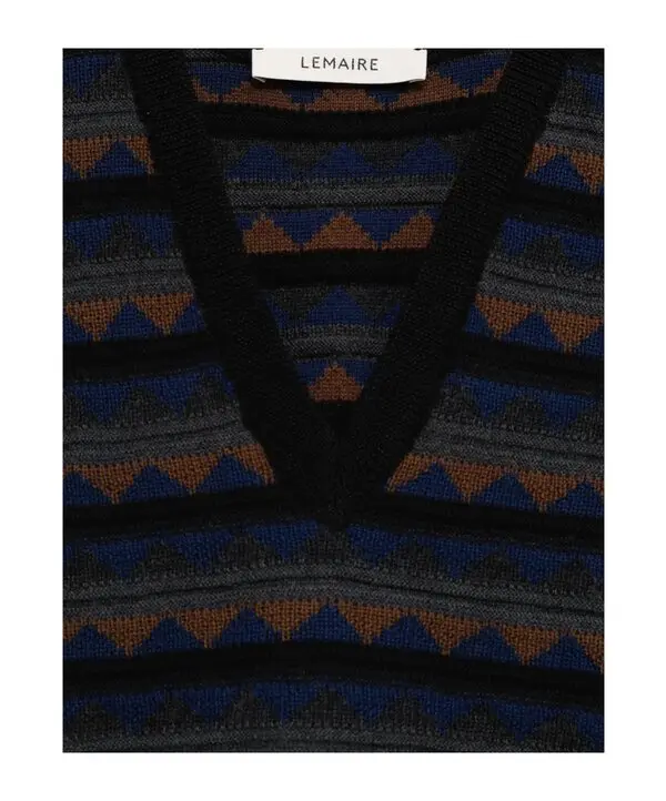 LEMAIRE V-neck Patterned Vest