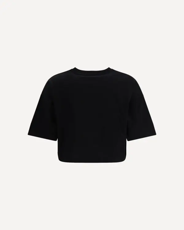 Balmain Graphic Printed Cropped T-shirt