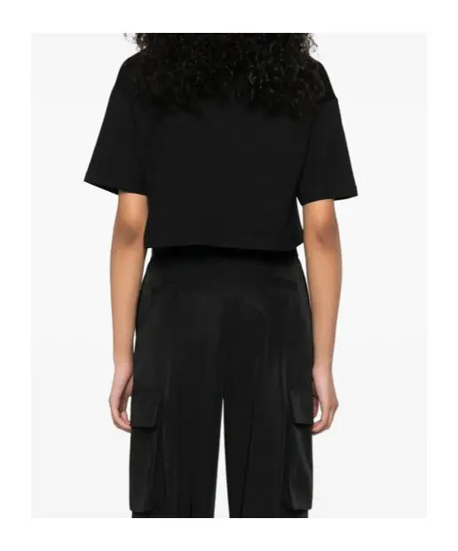 Balmain Graphic Printed Cropped T-shirt