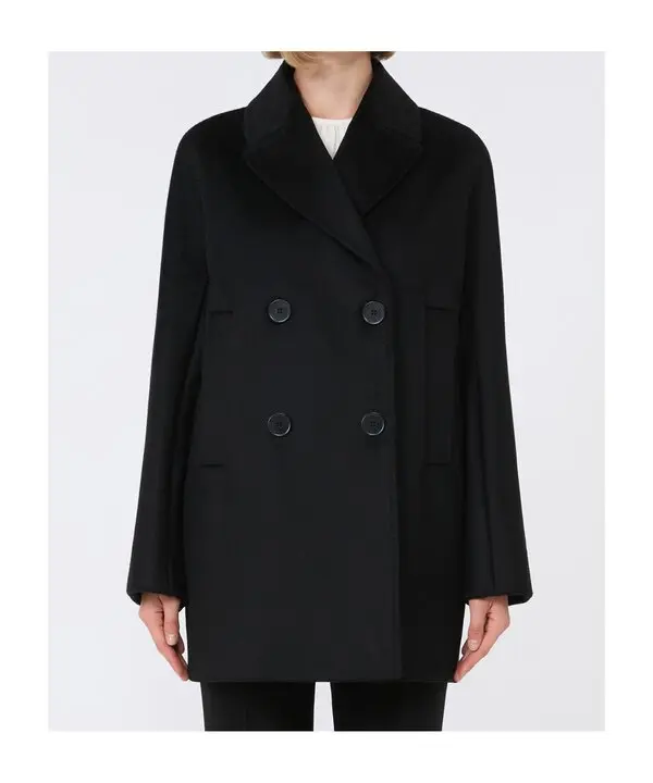 Max Mara Sheree Double-breasted Wool Blazer - Black