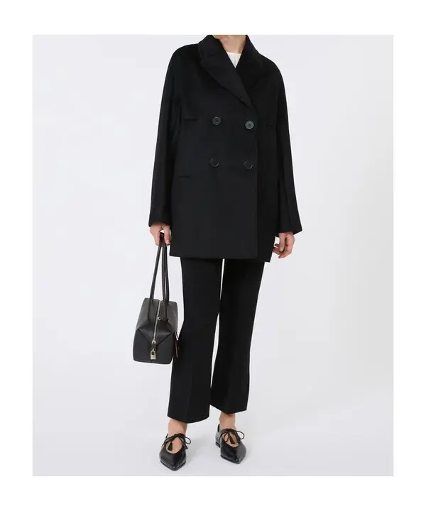 Max Mara Sheree Double-breasted Wool Blazer - Black
