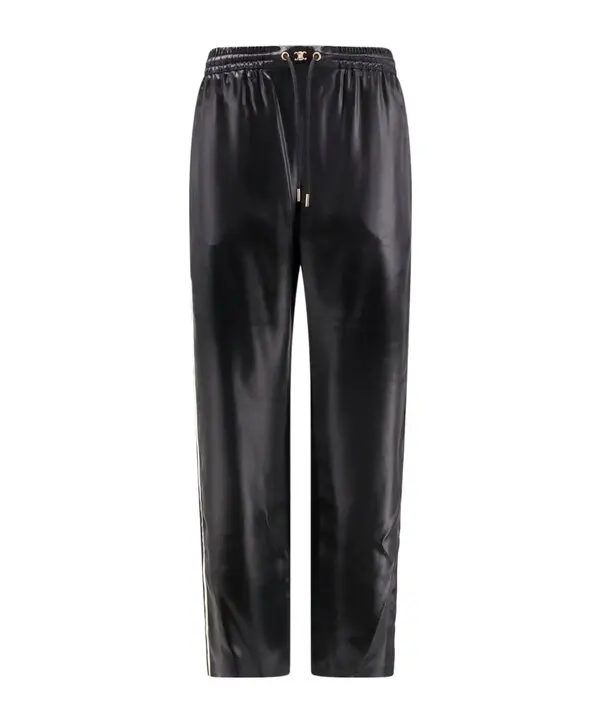 Celine Triomphe Flowing Satin Jogging Pants