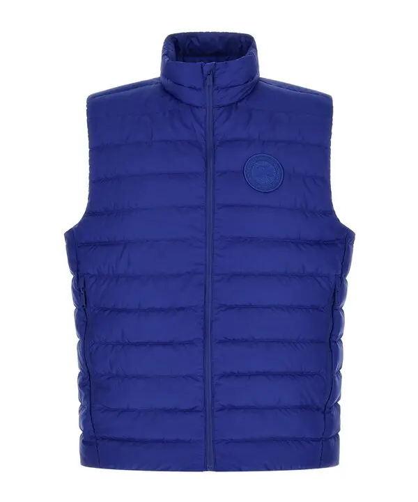 Canada Goose Quilted Down Vest With Logo Patch - Blue