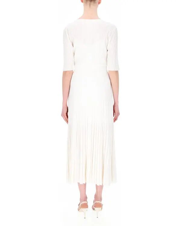 P.a.r.o.s.h V-neck Pleated Midi Dress