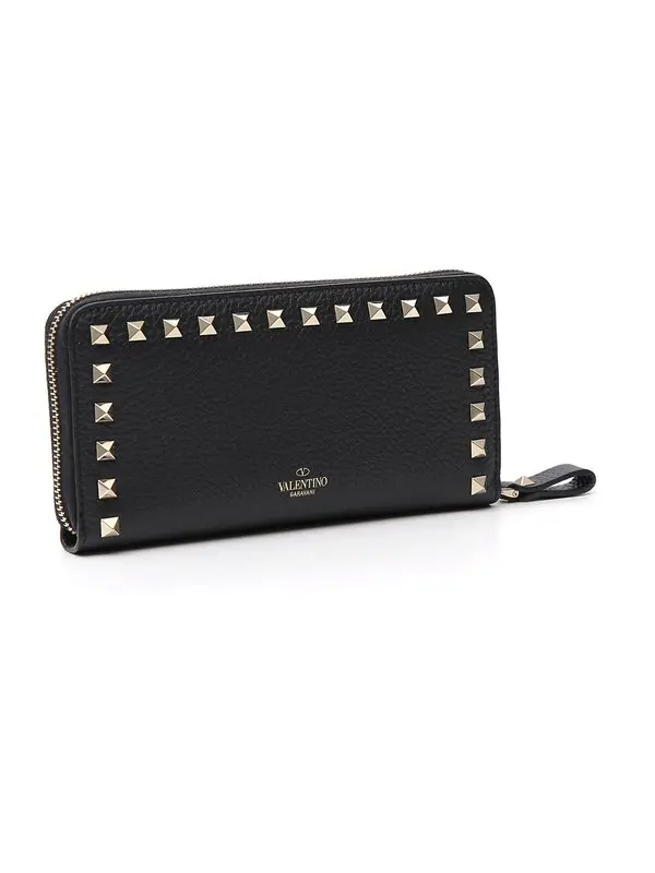 Valentino Garavani Rockstud Zip Around Wallet