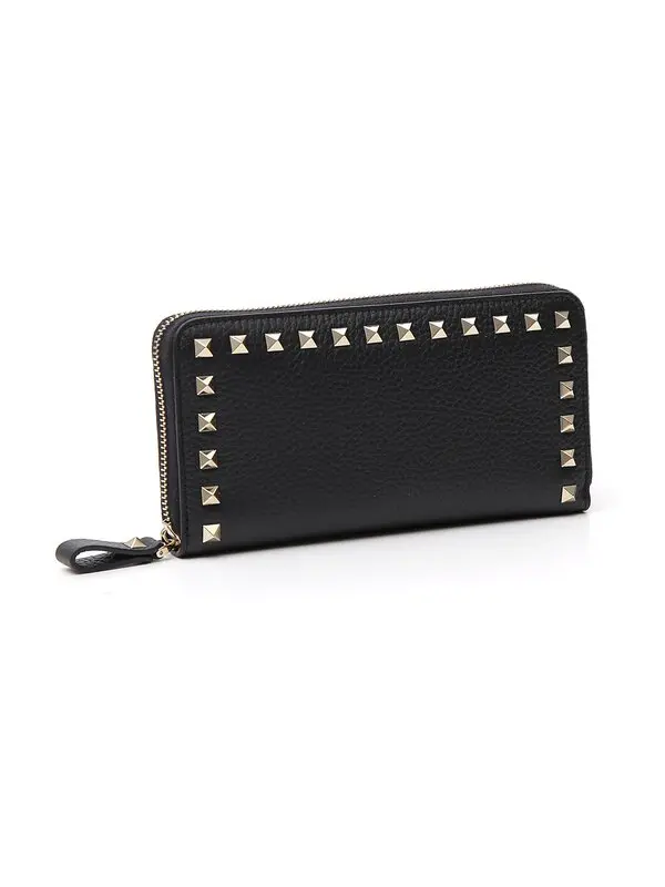 Valentino Garavani Rockstud Zip Around Wallet