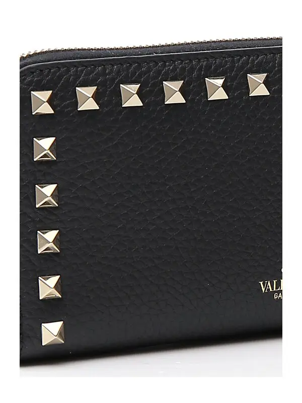 Valentino Garavani Rockstud Zip Around Wallet