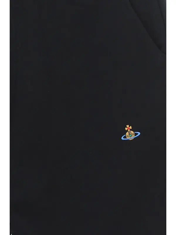 VIVIENNE WESTWOOD Embroidered Orb Cotton Shorts - Black