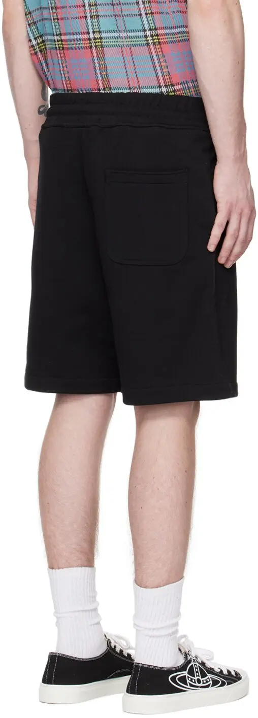 VIVIENNE WESTWOOD Embroidered Orb Cotton Shorts - Black