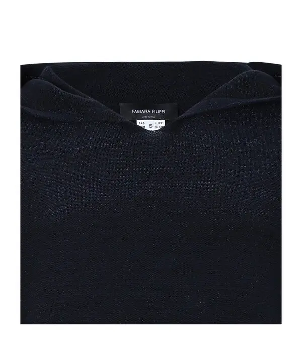 Fabiana Filippi Lurex Thread Hooded Jumper