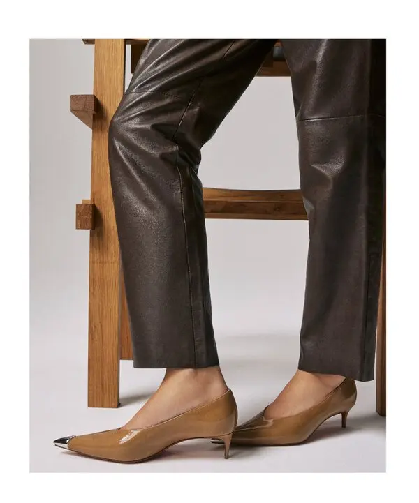 CHRISTIAN LOUBOUTIN Pointed Toe Metal Cap High Heels