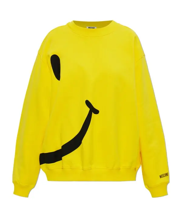 Moschino Smiley Print Sweatshirt - Yellow