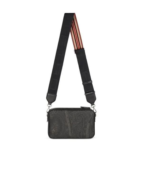 Etro Small Paisley-printed Zipped Crossbody Bag - Black