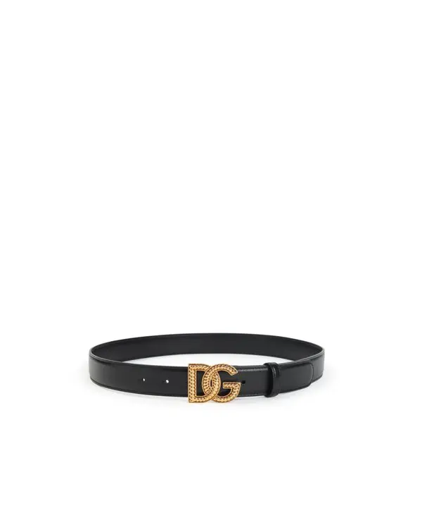 Dolce & Gabbana Dg Logo Buckle Belt - Black