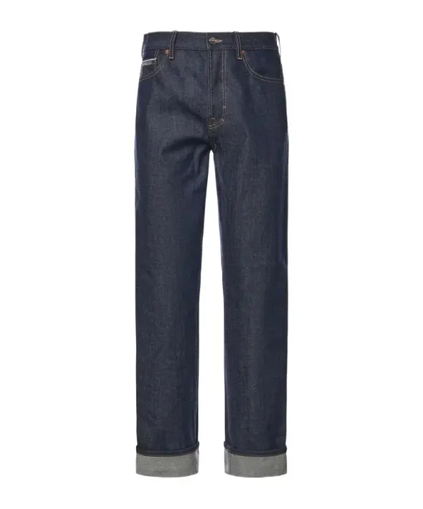 Gucci Logo Patch Denim Trousers