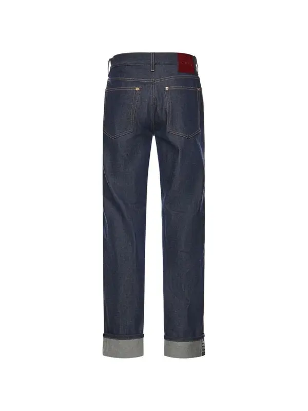 Gucci Logo Patch Denim Trousers
