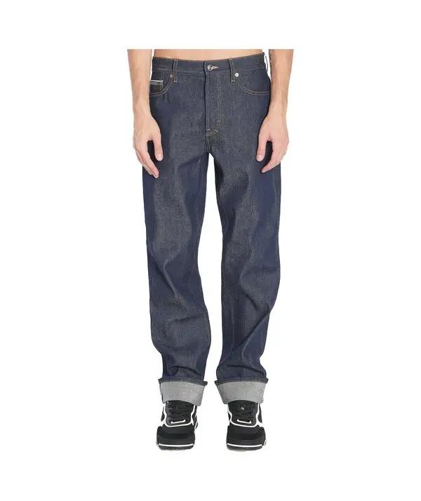 Gucci Logo Patch Denim Trousers