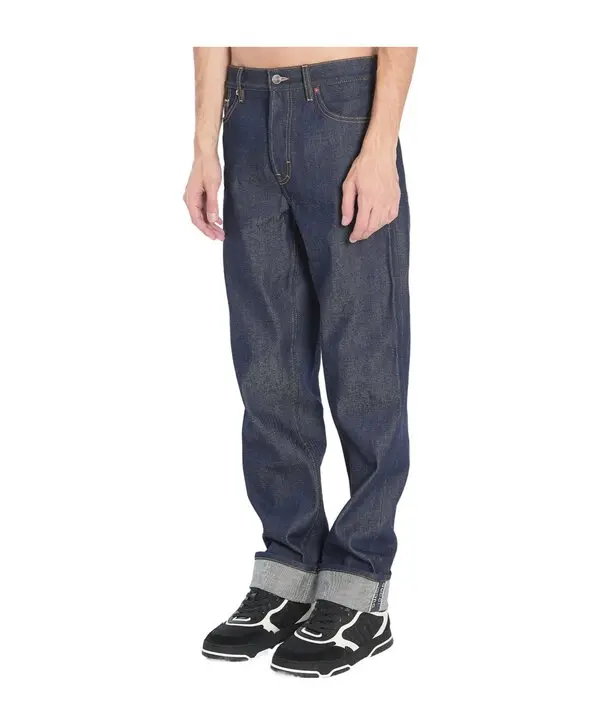 Gucci Logo Patch Denim Trousers