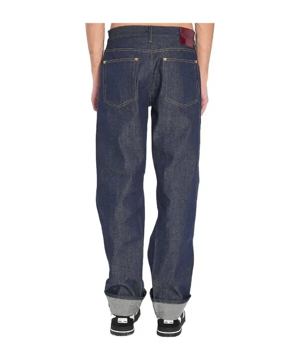 Gucci Logo Patch Denim Trousers