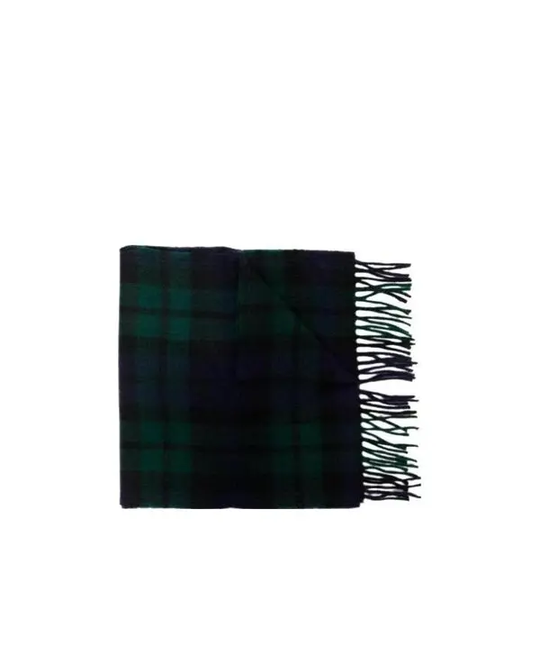 A.p.c. Mahe Tartan-check Wool Scarf - Black