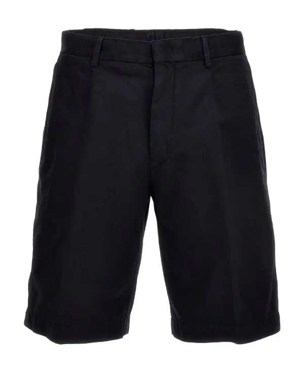 Zegna Knee-length Pleated Chino Shorts