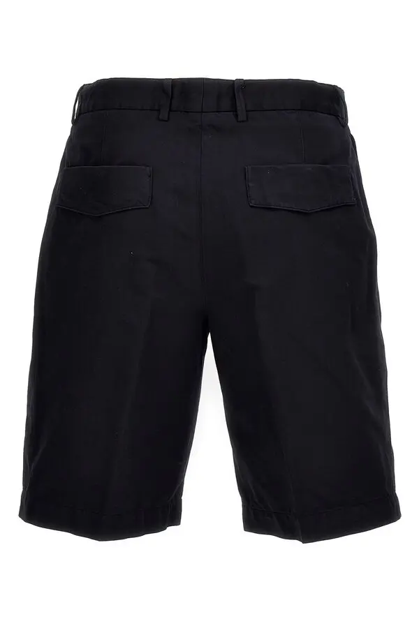Zegna Knee-length Pleated Chino Shorts