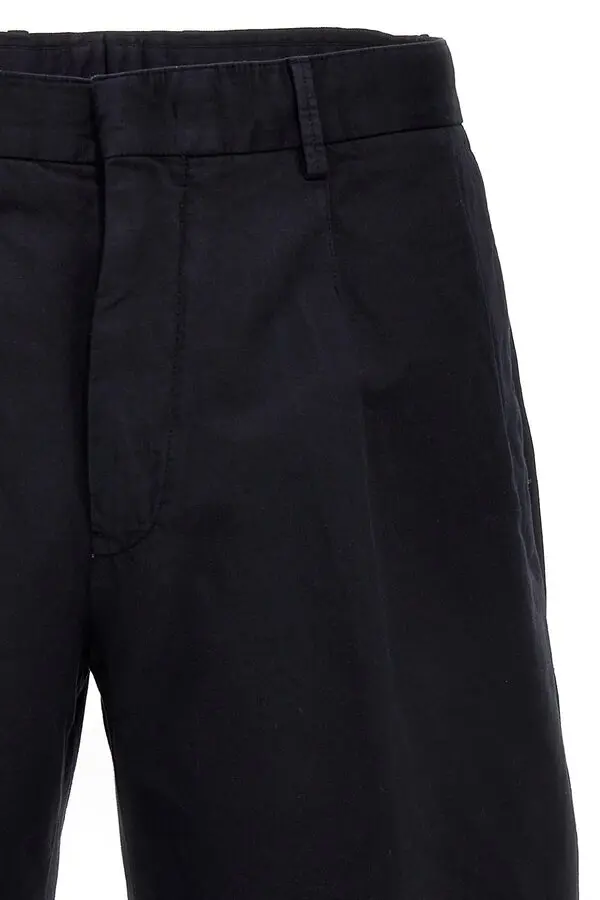 Zegna Knee-length Pleated Chino Shorts