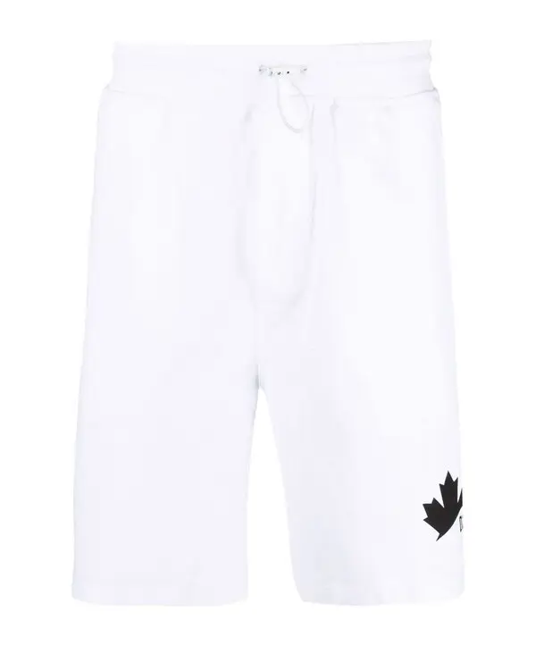 Dsquared2 Logo Print Track Shorts - White