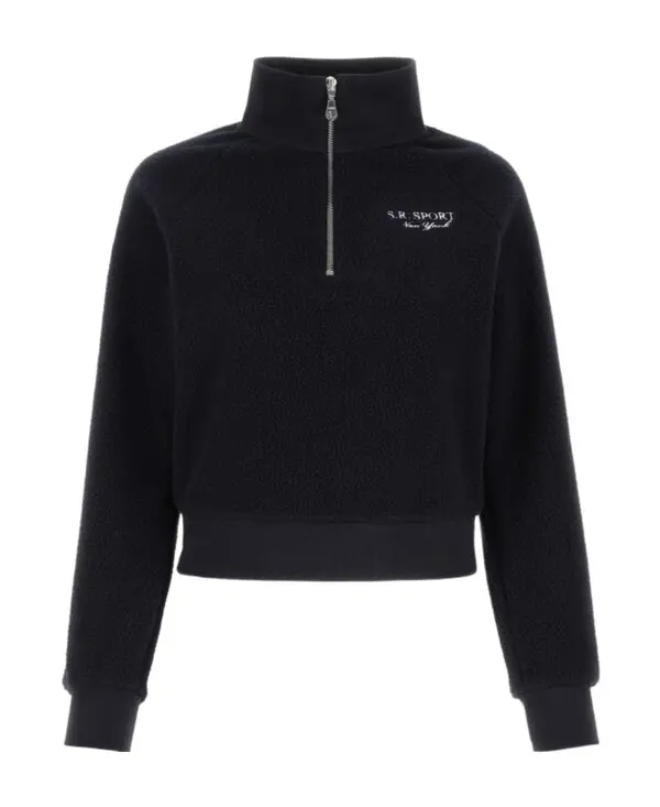 SPORTY  RICH Sporty & Rich Half-zip Fleece Sweatshirt
