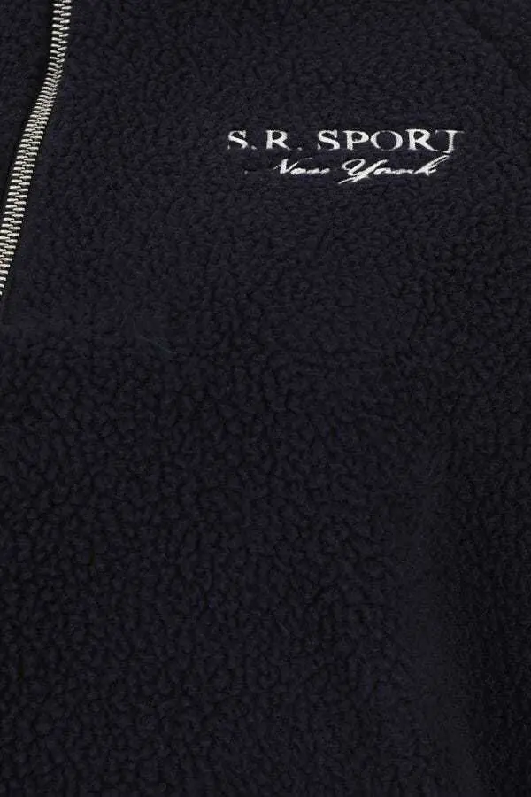 SPORTY  RICH Sporty & Rich Half-zip Fleece Sweatshirt