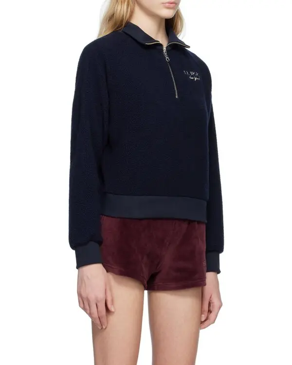 SPORTY  RICH Sporty & Rich Half-zip Fleece Sweatshirt
