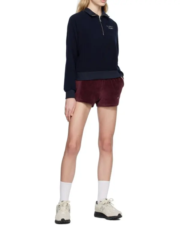 SPORTY  RICH Sporty & Rich Half-zip Fleece Sweatshirt