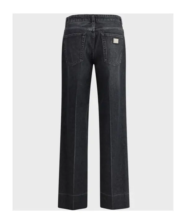 Dolce & Gabbana Logo Plaque Straight Leg Jeans