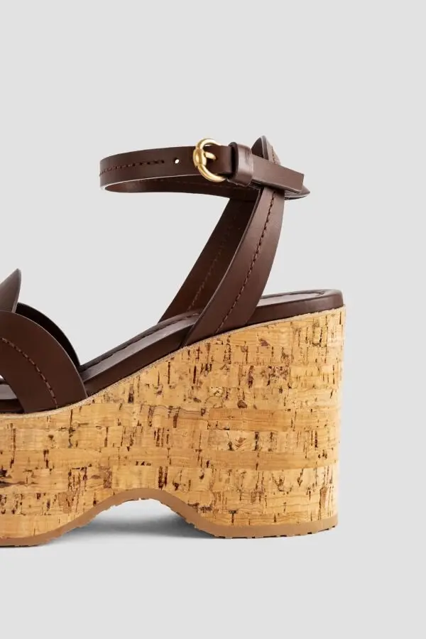 GIANVITO ROSSI Crossover Platform Sandals - Brown