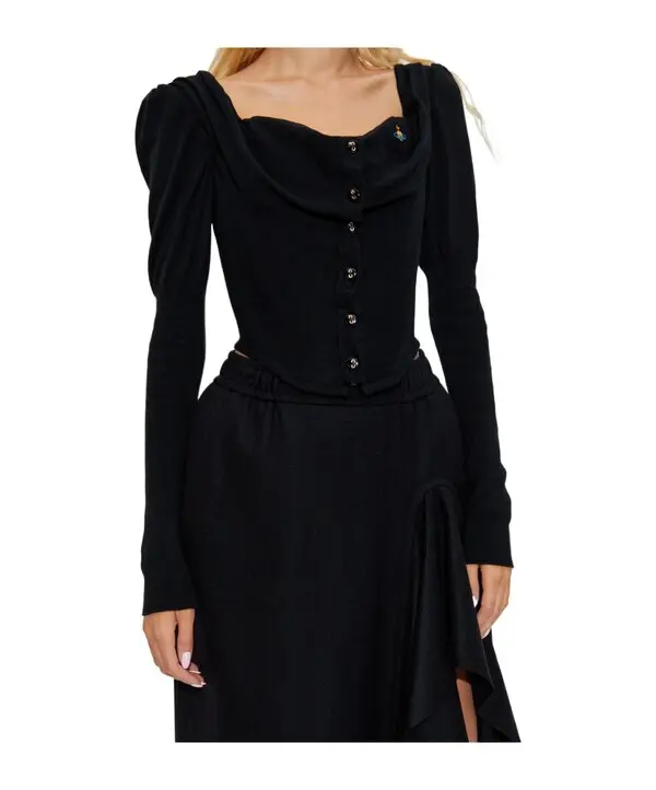 VIVIENNE WESTWOOD Puff-sleeved Corset Cardigan