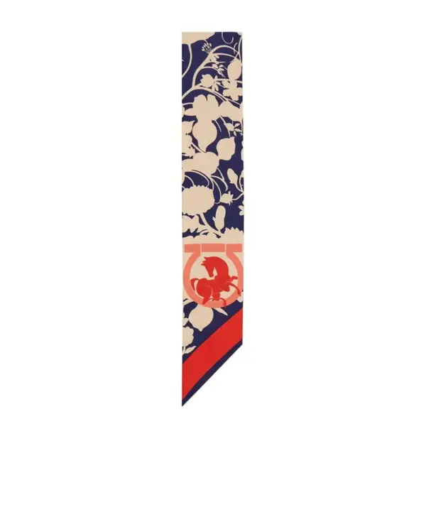 FERRAGAMO Pegasus Print Bandeau - Red/blue