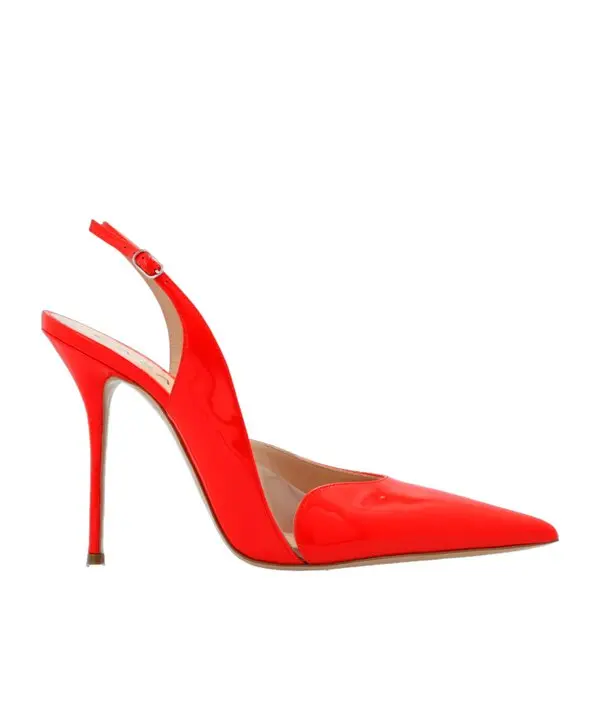 Casadei Pointed Toe Slingback Pumps - Red