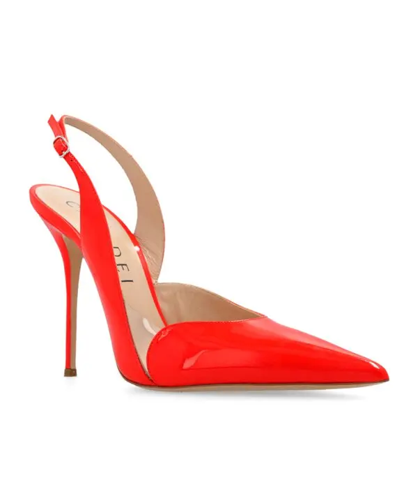 Casadei Pointed Toe Slingback Pumps - Red