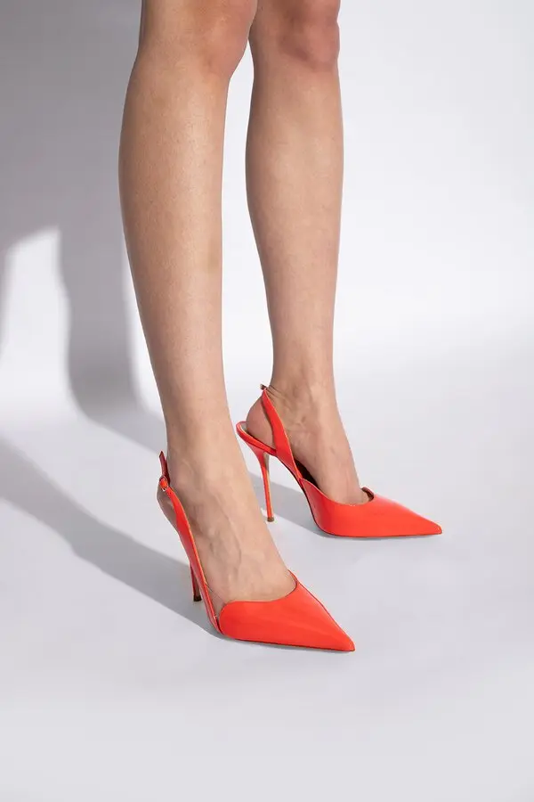 Casadei Pointed Toe Slingback Pumps - Red