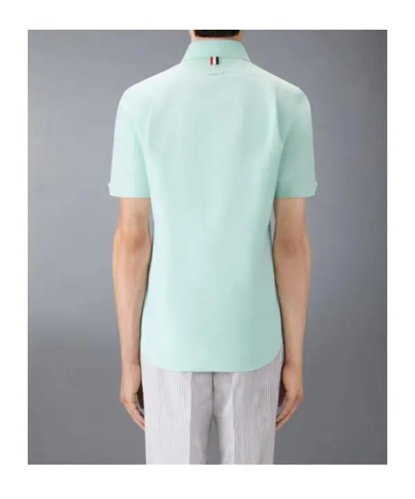 Thom Browne Patch-pocket Short-sleeve Shirt - Blue