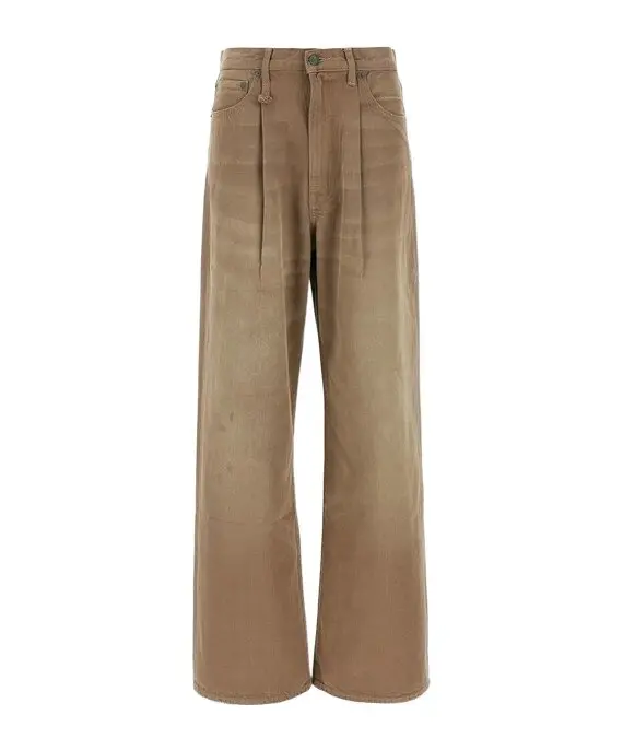 R13 Damon Pleated Jeans - Brown